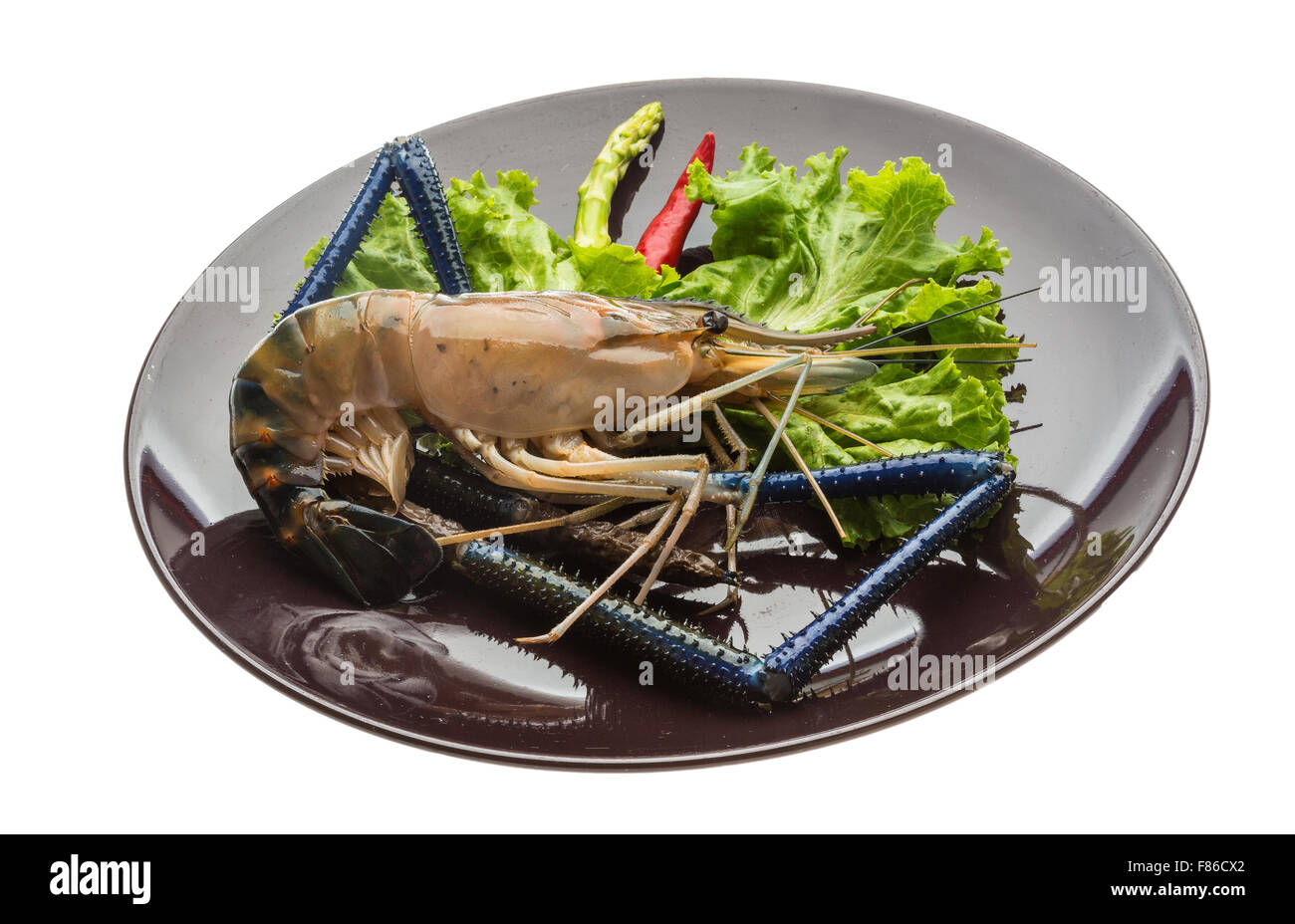 Big Freshwater prawn ready for cooking Stock Photo - Alamy