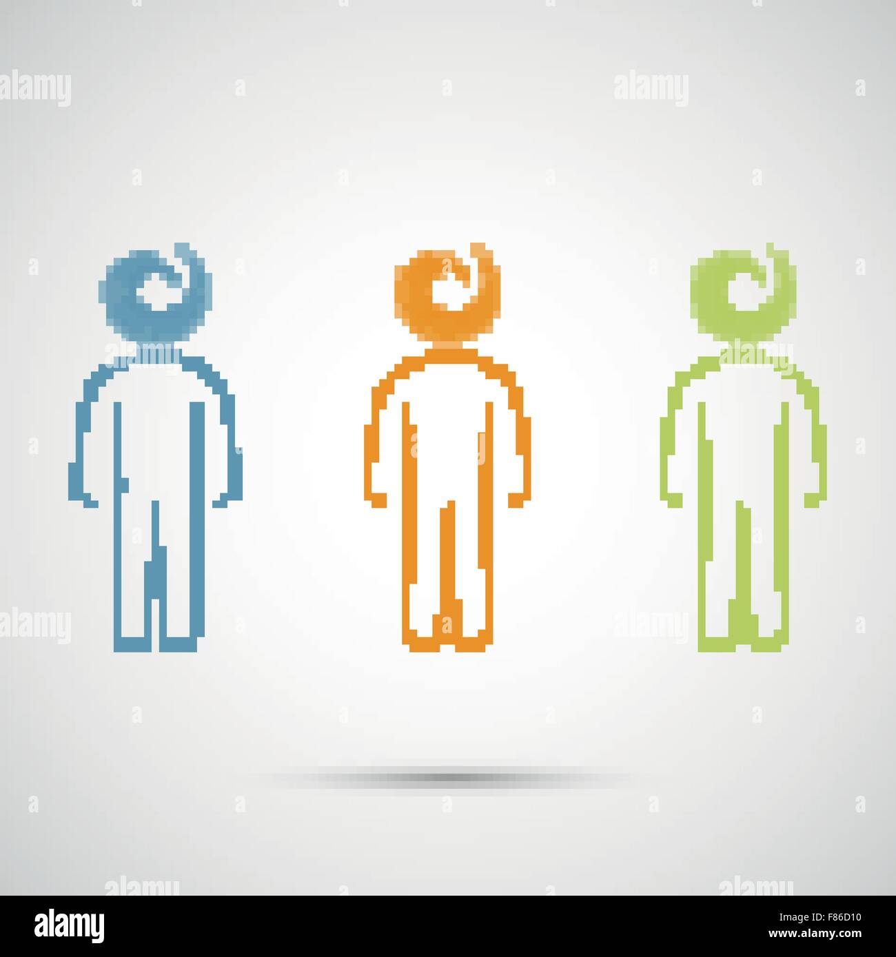 Vector colored men on a white background Stock Vector Image & Art - Alamy