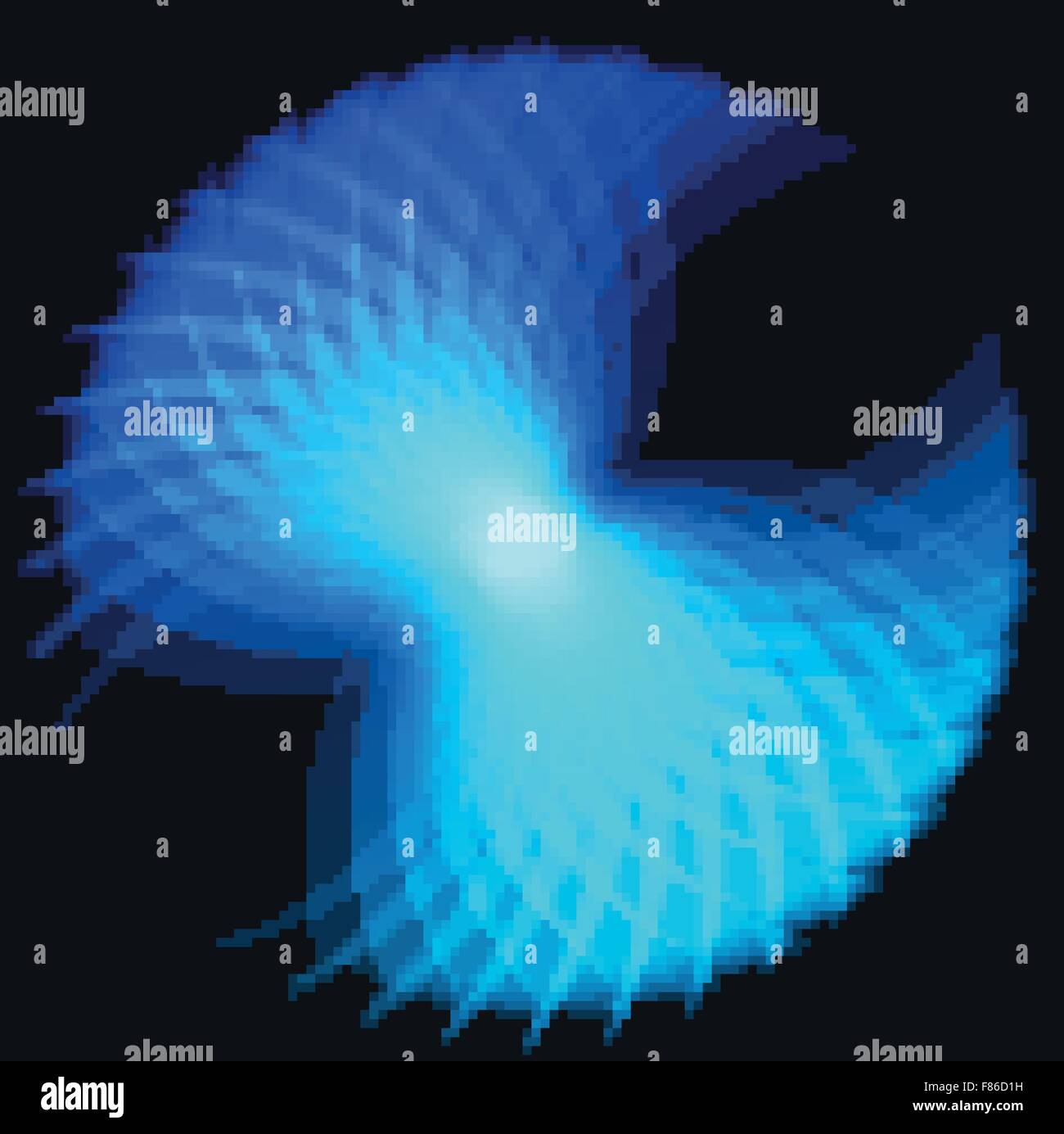 Abstract blue figure on a dark background Stock Vector Image & Art - Alamy