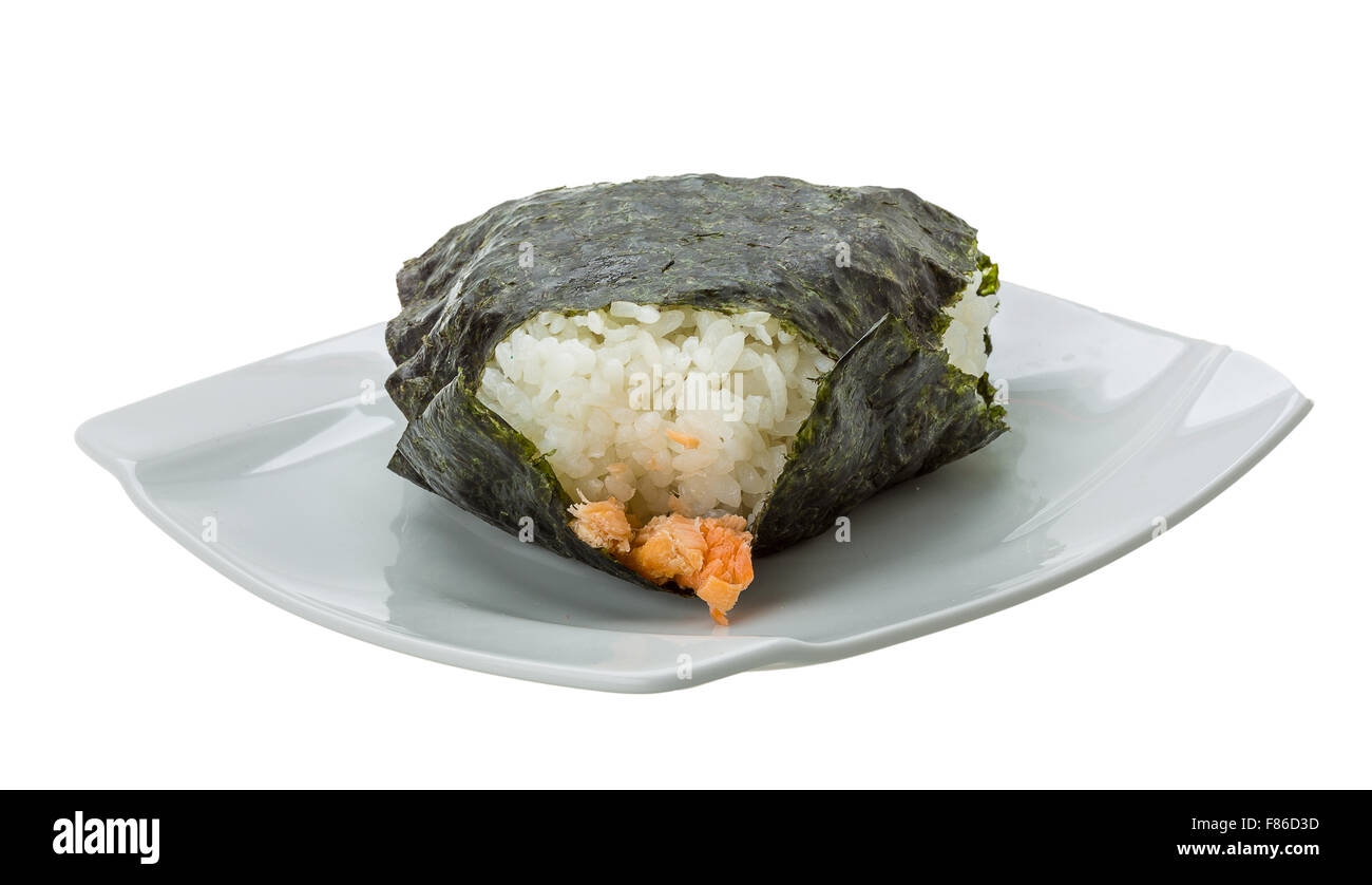 Japan traditional rice ball with salmon Stock Photo - Alamy