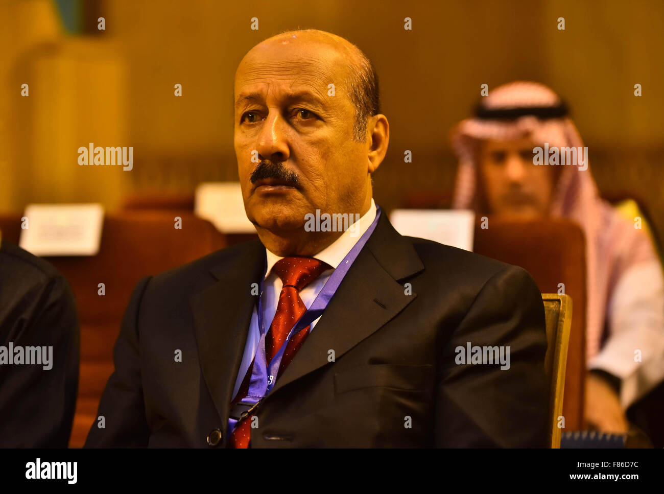 Cairo, Egypt. 6th Dec, 2015. Members of Arab thought foundation take ...