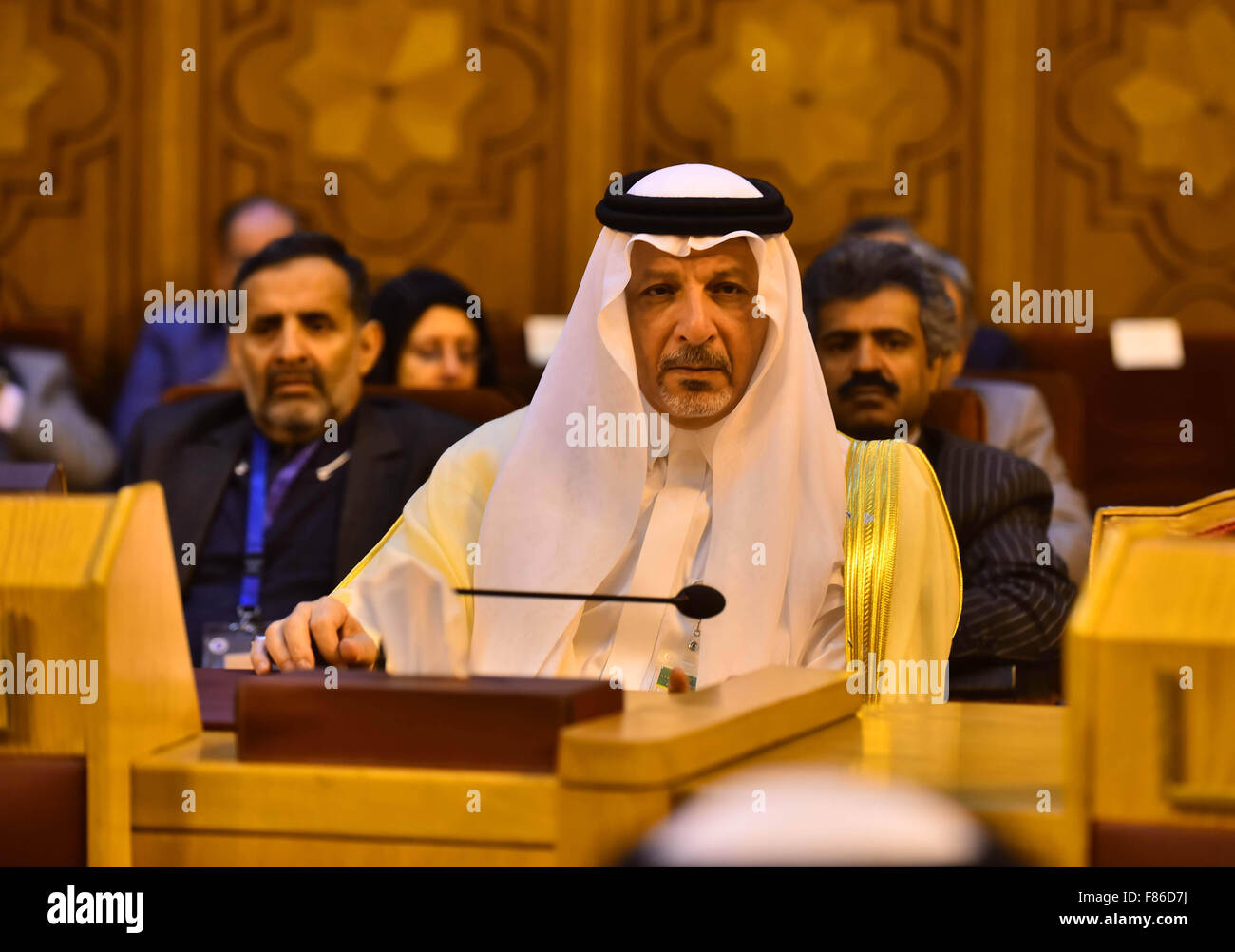 Cairo, Egypt. 6th Dec, 2015. Members of Arab thought foundation take ...