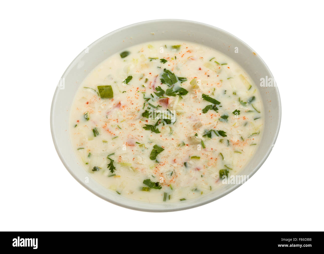 Ritha - yogurt cream soup with spices Stock Photo - Alamy