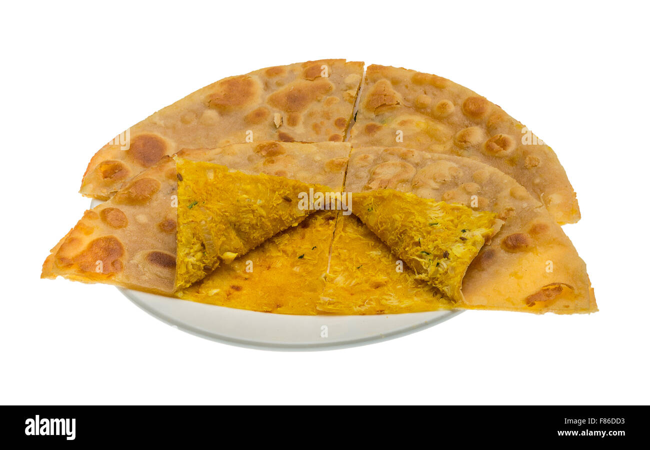 Chicken Paratha - indian traditional cuisine Stock Photo - Alamy