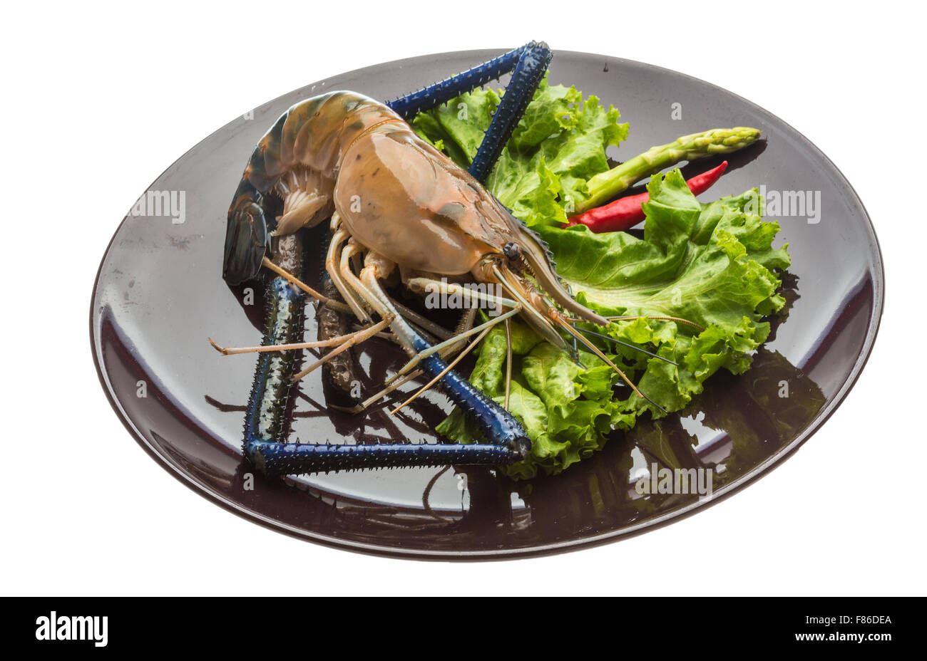 Big Freshwater prawn ready for cooking Stock Photo - Alamy