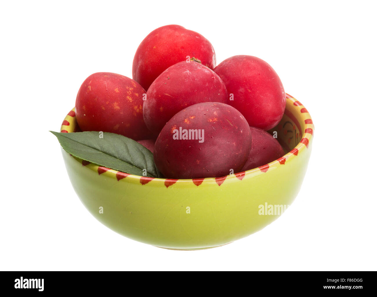 Damson plum isolated on white background Stock Photo - Alamy