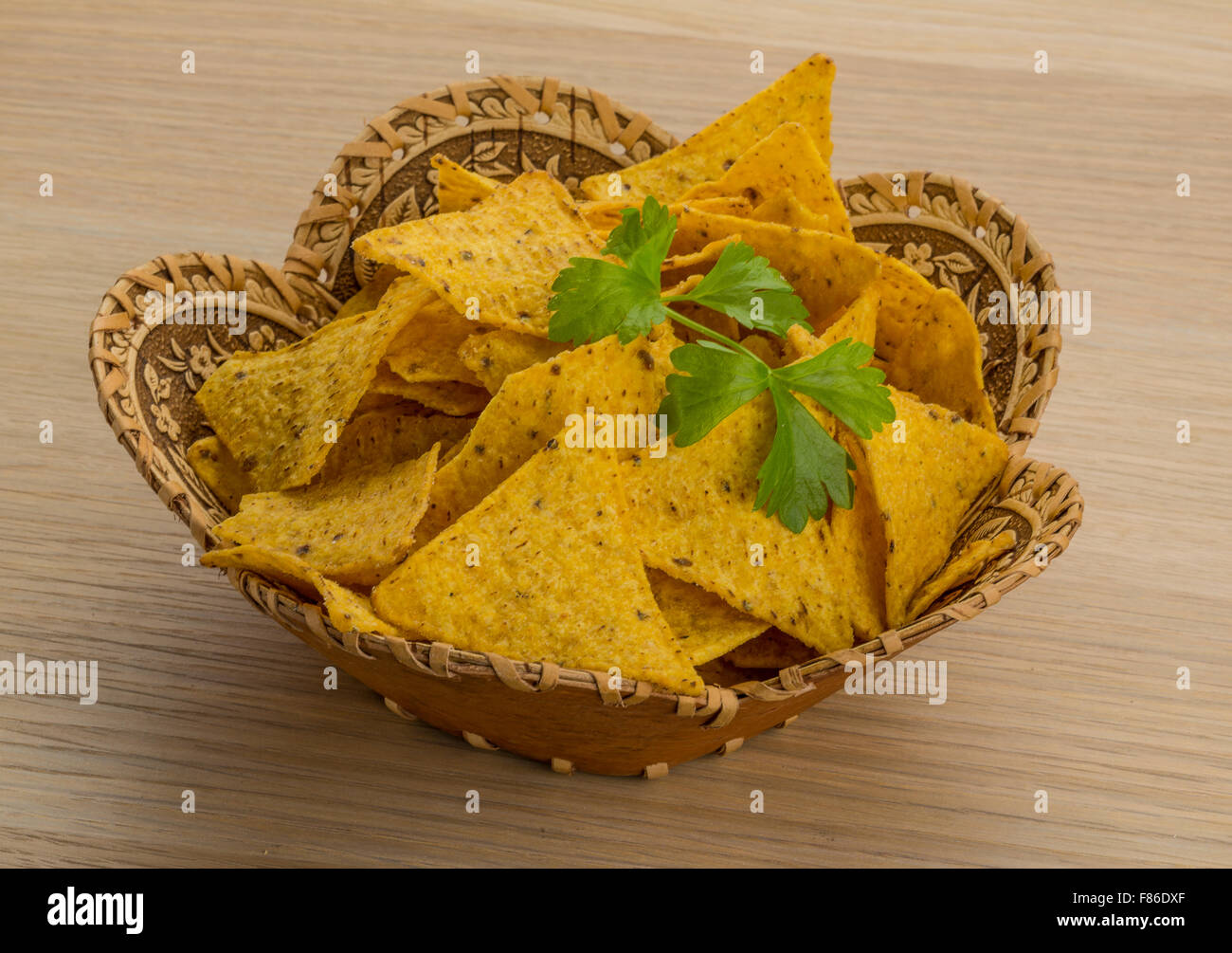 Mexican Nachos in the bowl Stock Photo - Alamy