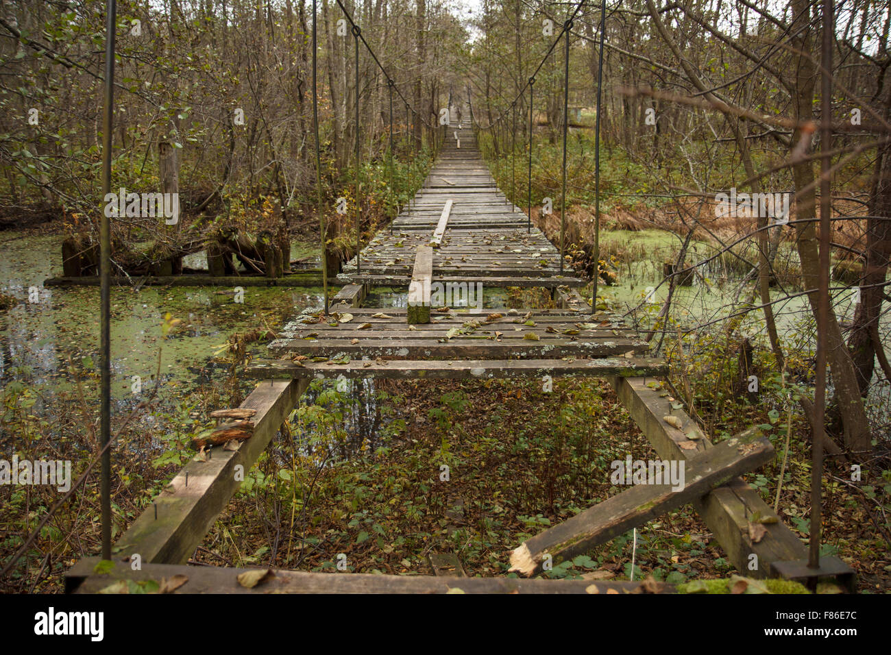 Wooden footbridge over old hi-res stock photography and images - Alamy