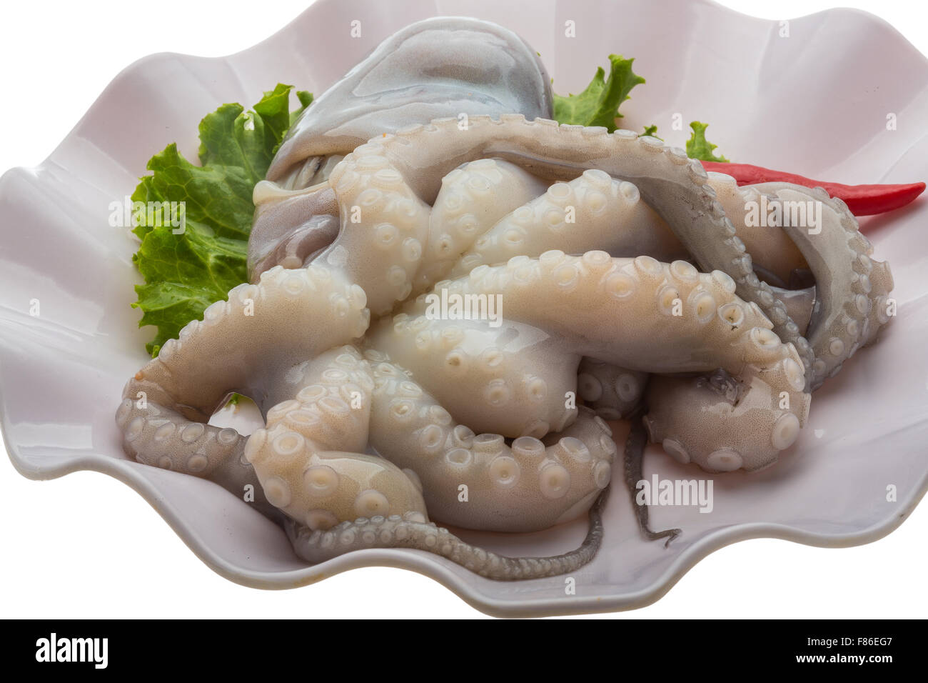 Raw octopus ready for cooking Stock Photo - Alamy