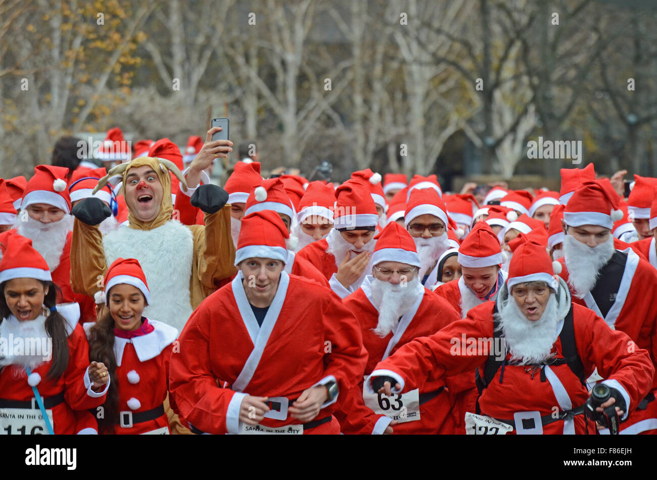 Santa in the City is one of London's newest Christmas Santa Runs with ...