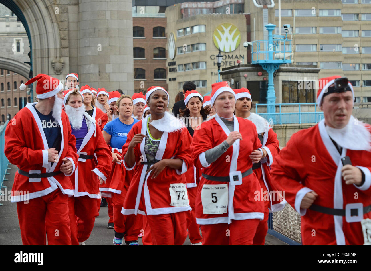 Santa in the City is one of London's newest Christmas Santa Runs with ...