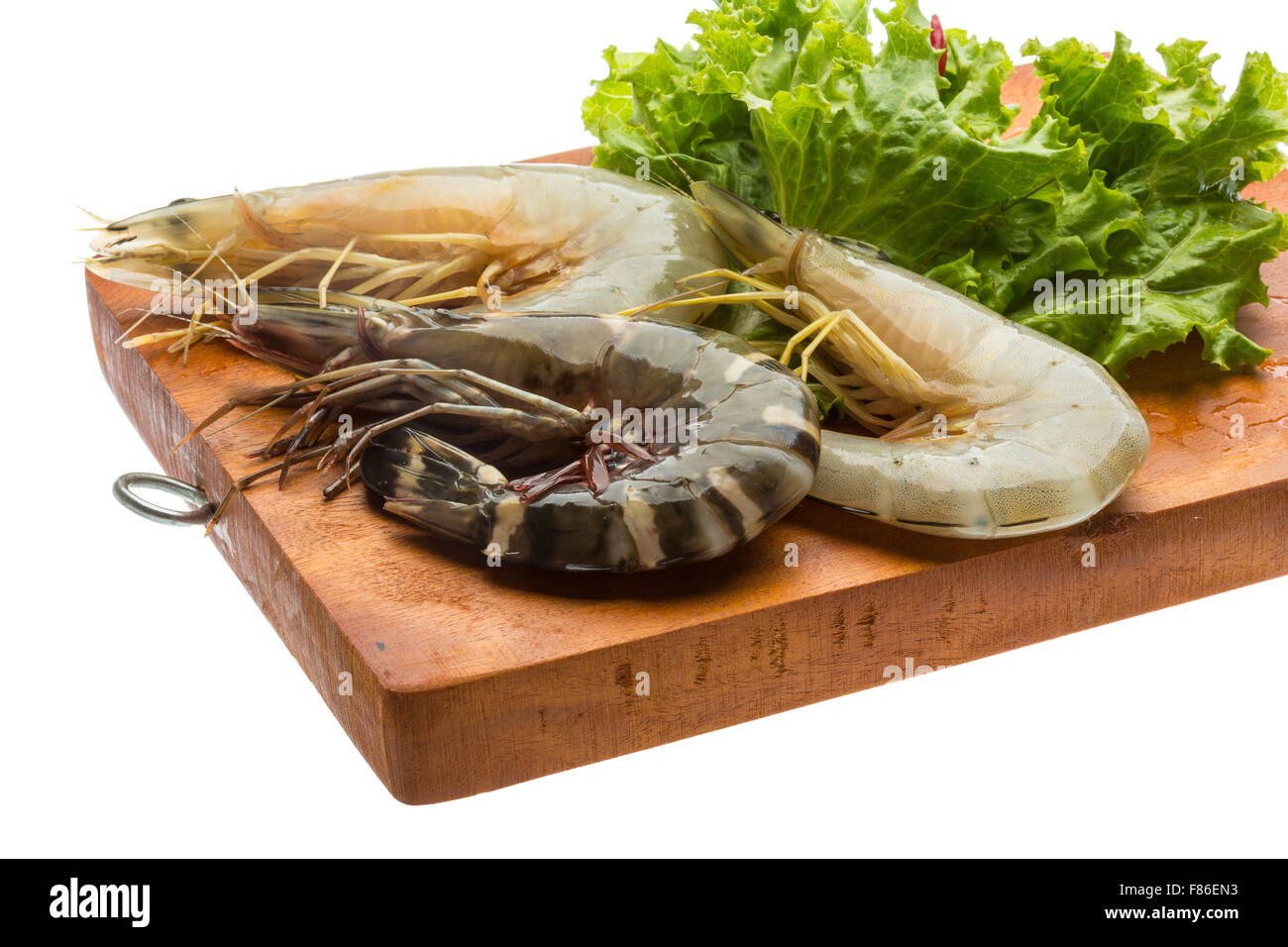 Raw Tiger prawn ready for cooking Stock Photo - Alamy