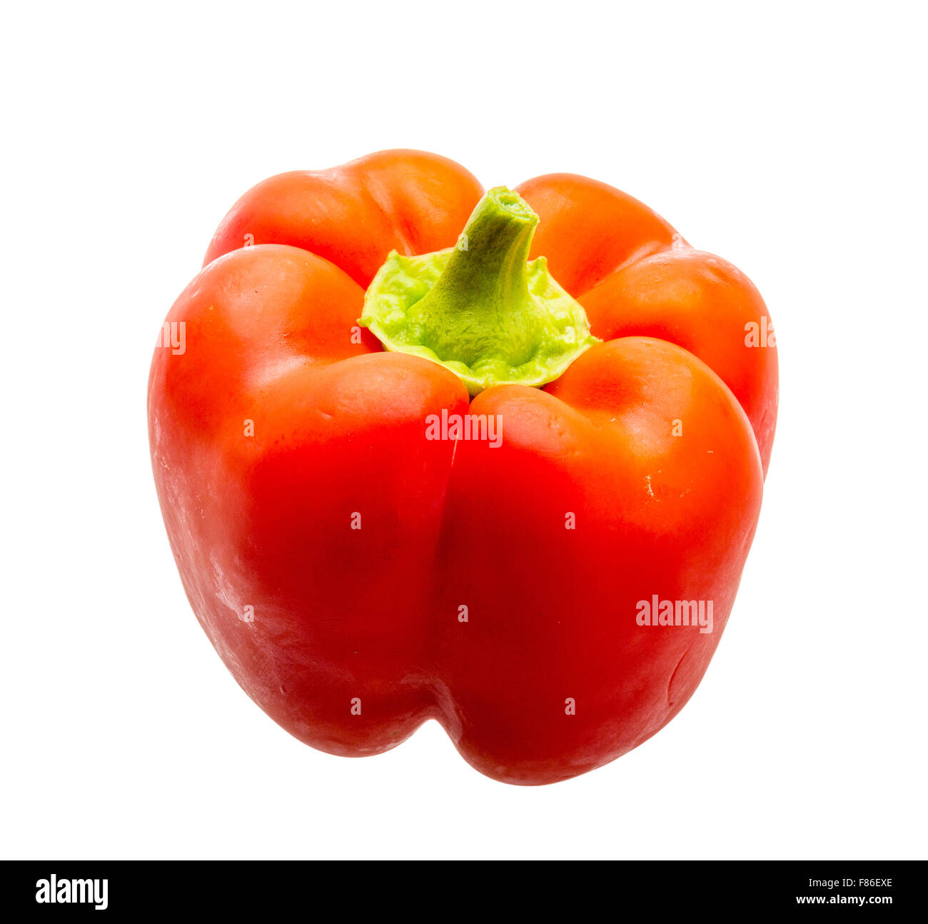 Red bulgarian pepper isolated on white background Stock Photo - Alamy