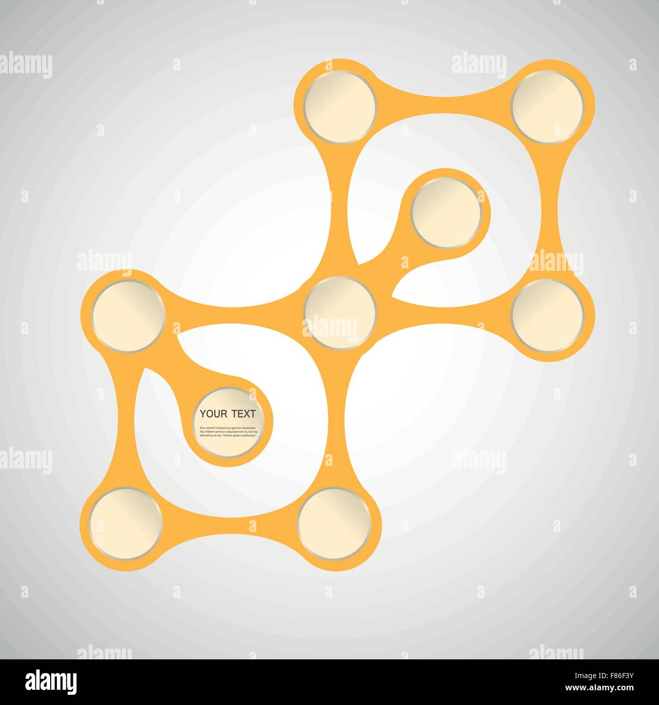abstract yellow figure on a white background Stock Vector Image & Art ...