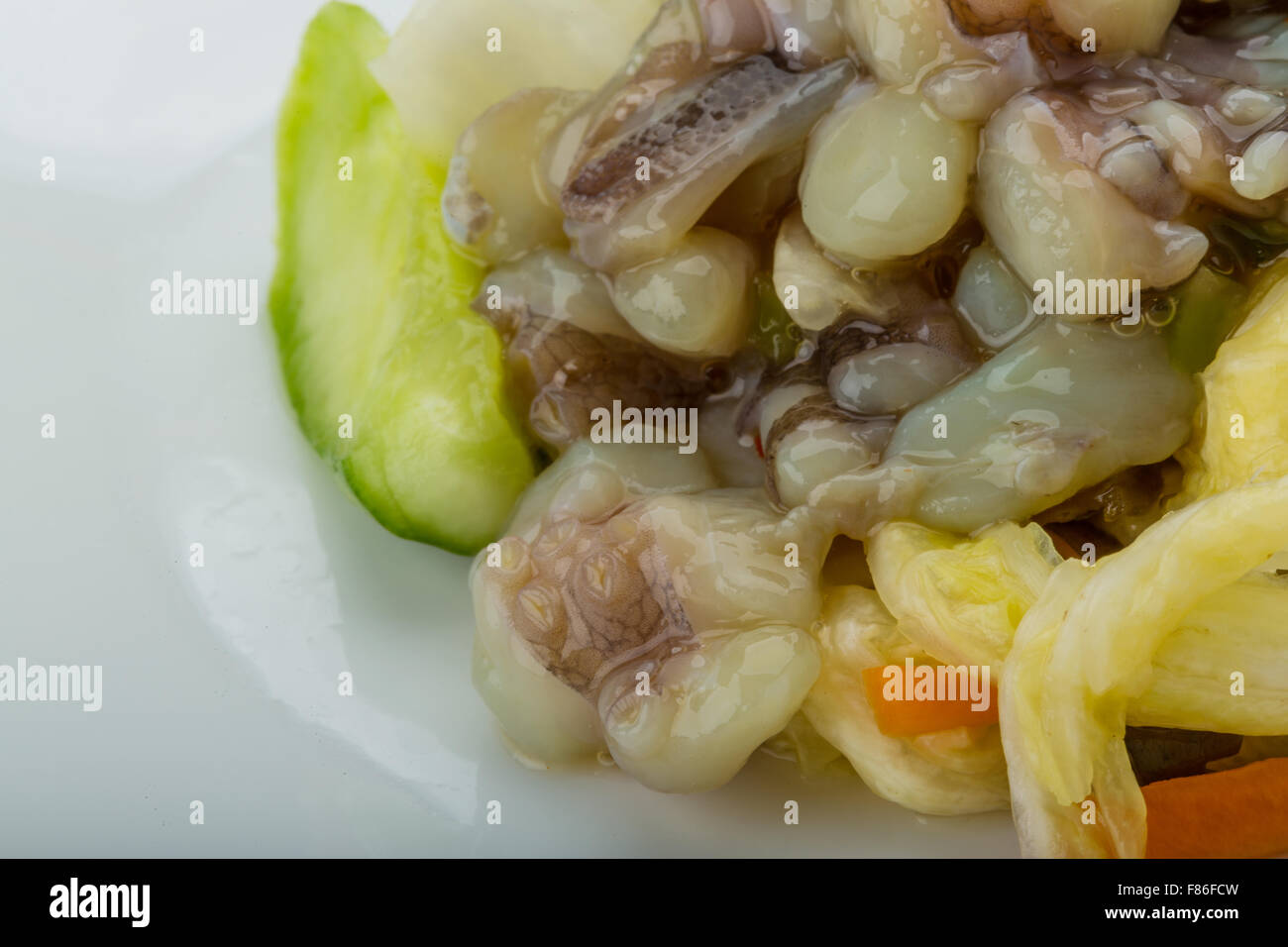 Raw octopus salad - japan tradition food Stock Photo - Alamy