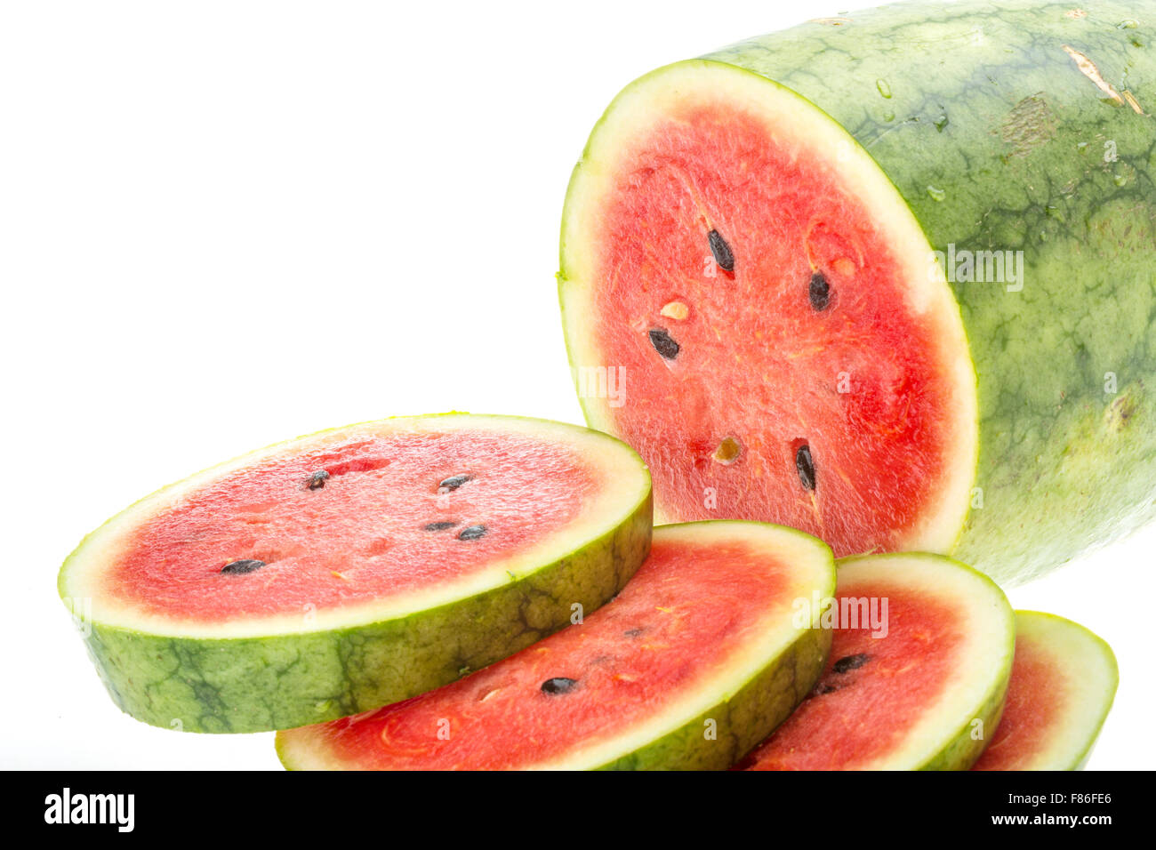 Bright ripe red Watermelon sliced Stock Photo - Alamy