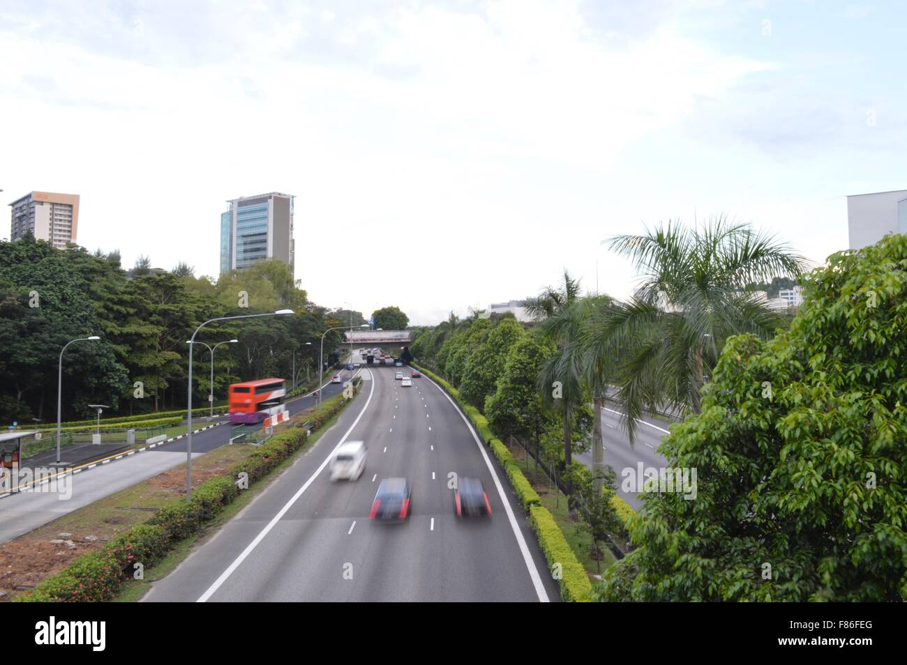 AYE expressway singapore the biggest highway Stock Photo - Alamy