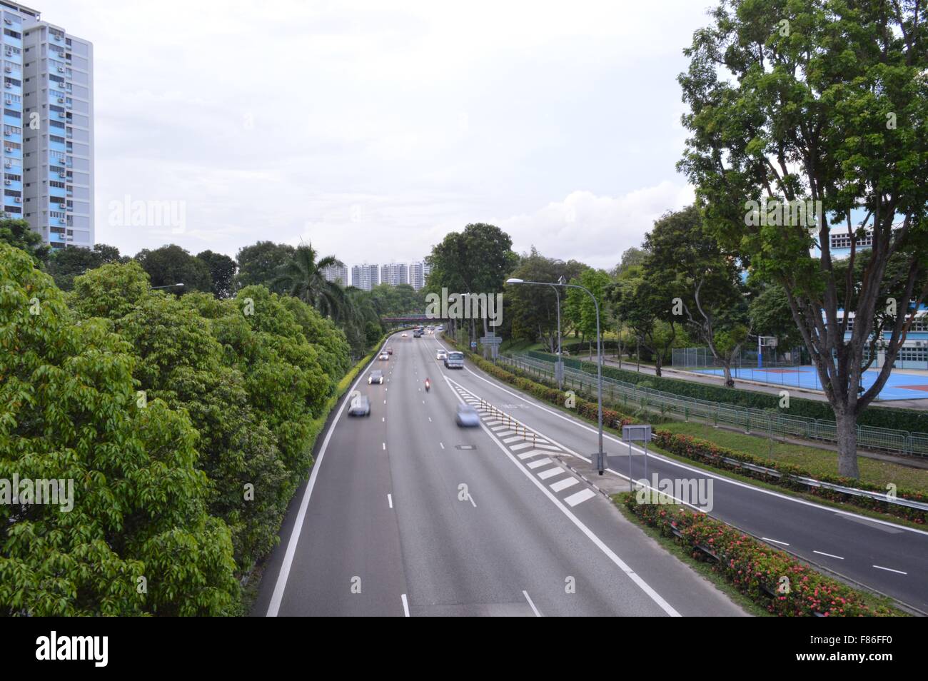 AYE expressway singapore the biggest highway Stock Photo - Alamy