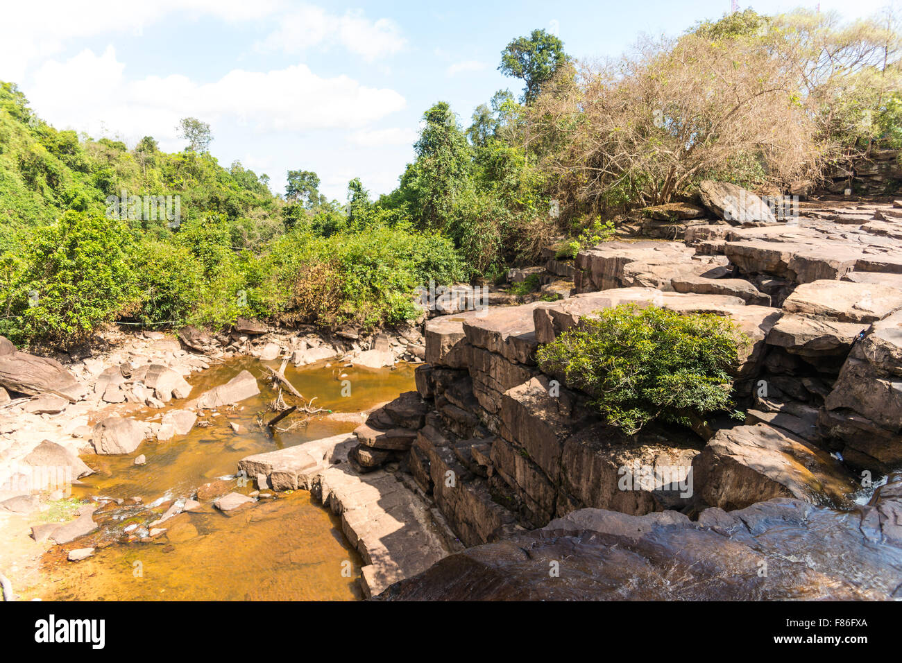 Waterfall in Cambodia Stock Photo - Alamy