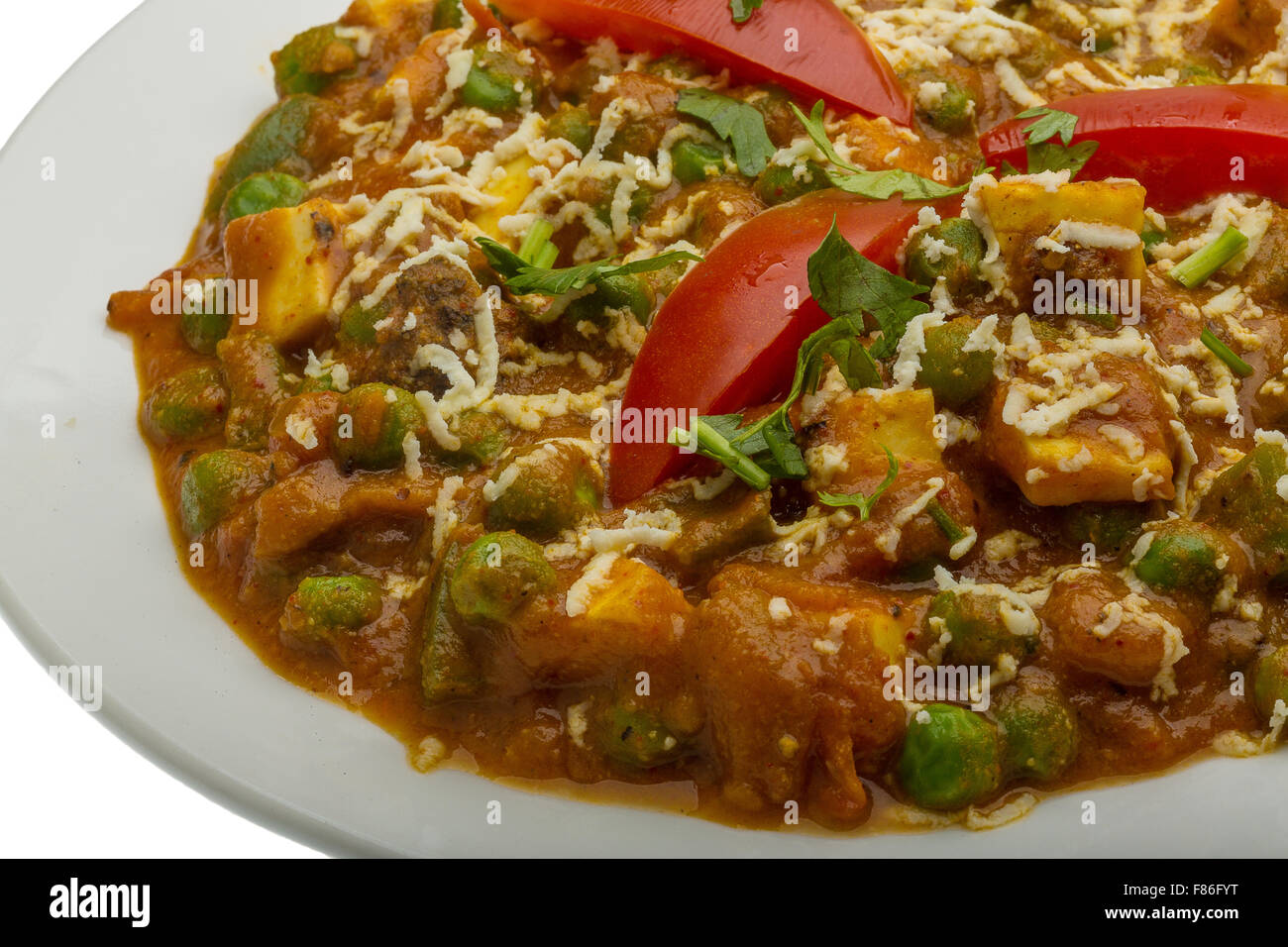 Mutter Paneer - Indian traditional food Stock Photo - Alamy