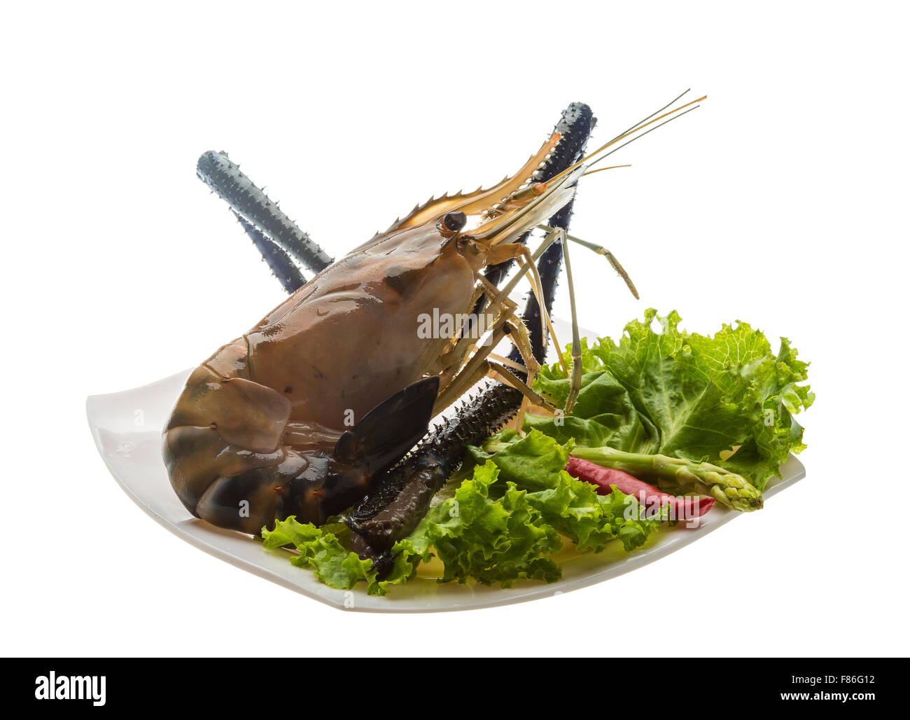 Big Freshwater prawn ready for cooking Stock Photo - Alamy