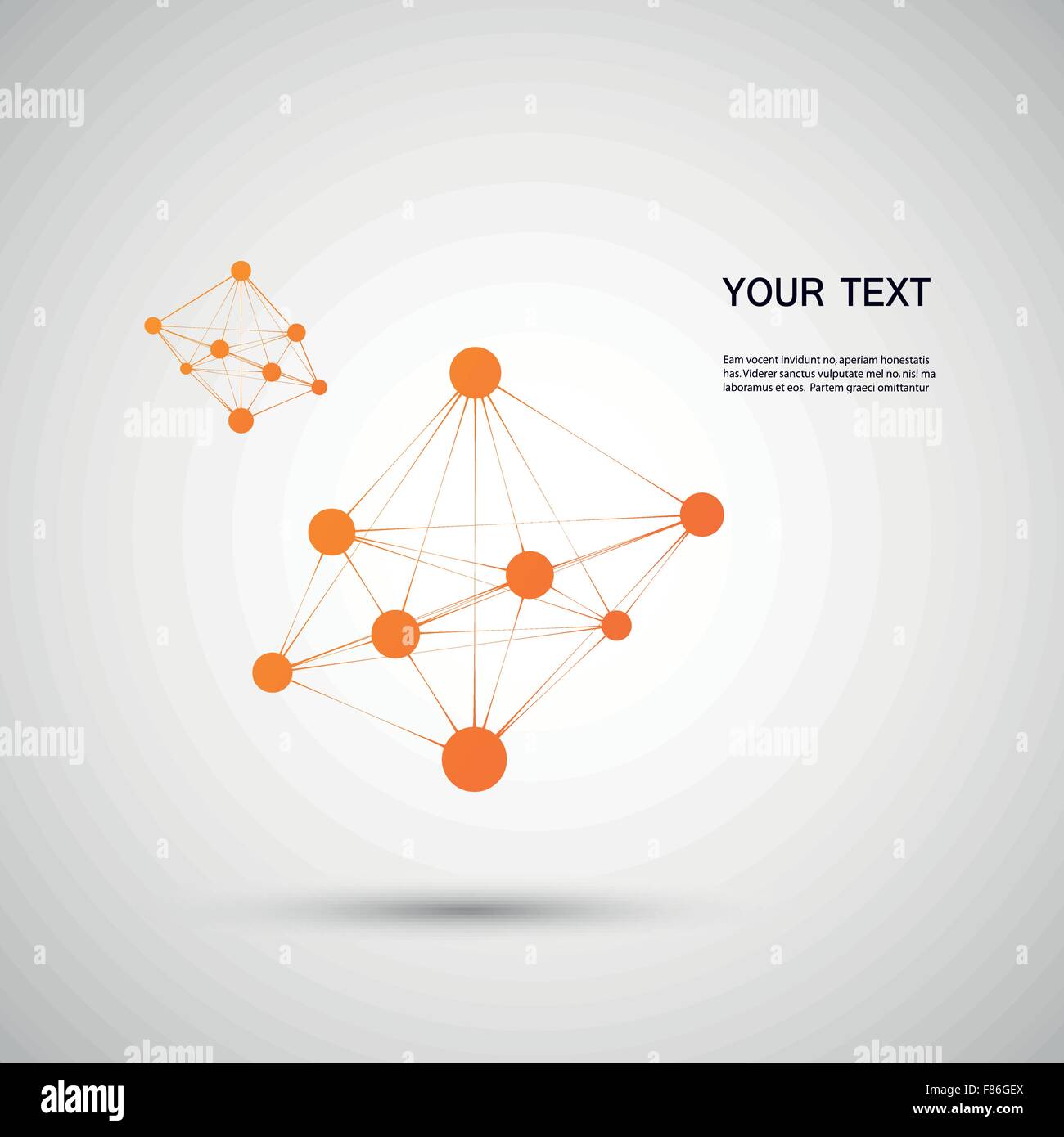 orange abstract molecule on a white background Stock Vector Image & Art ...