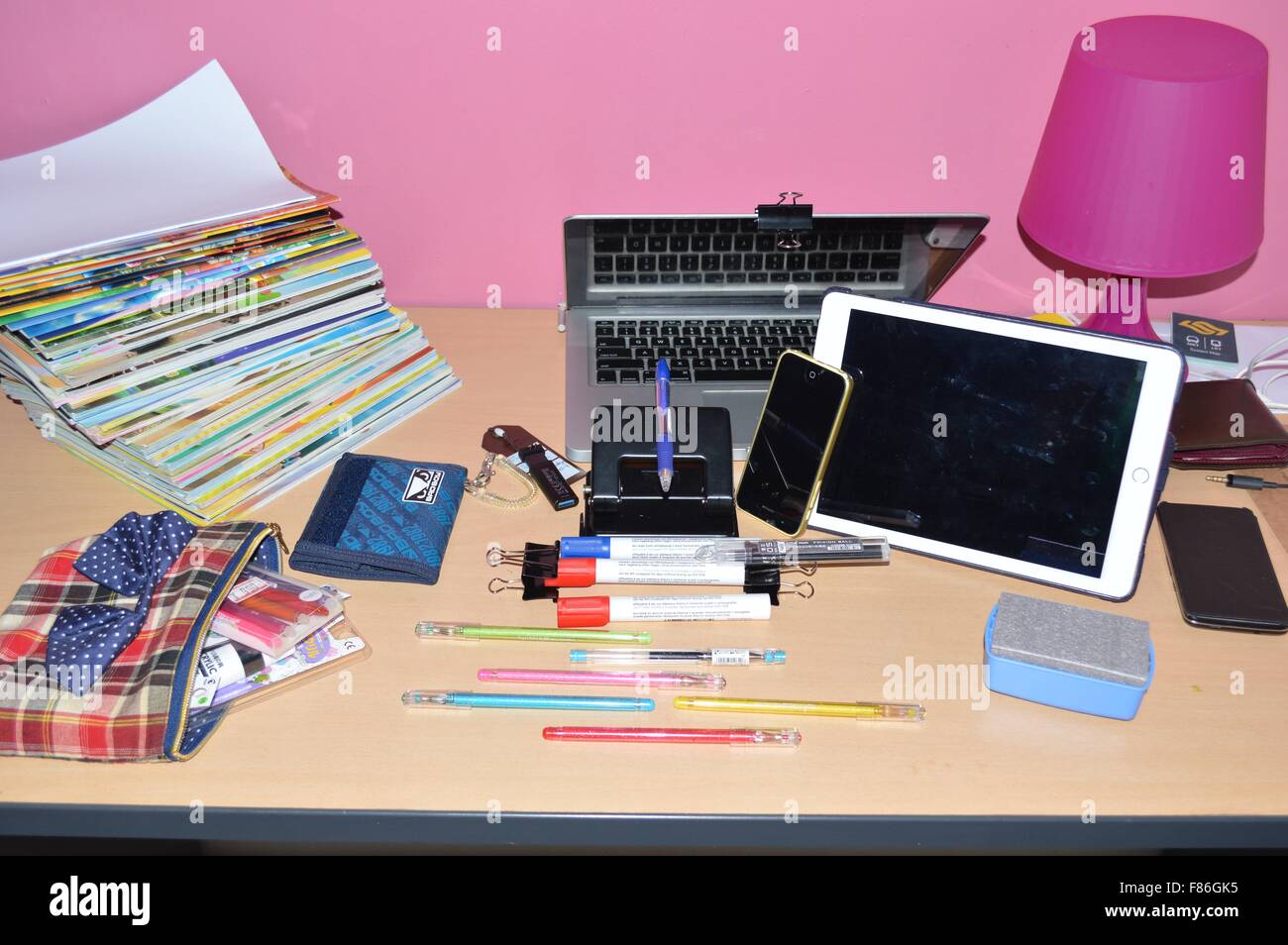 Messy Student Desk