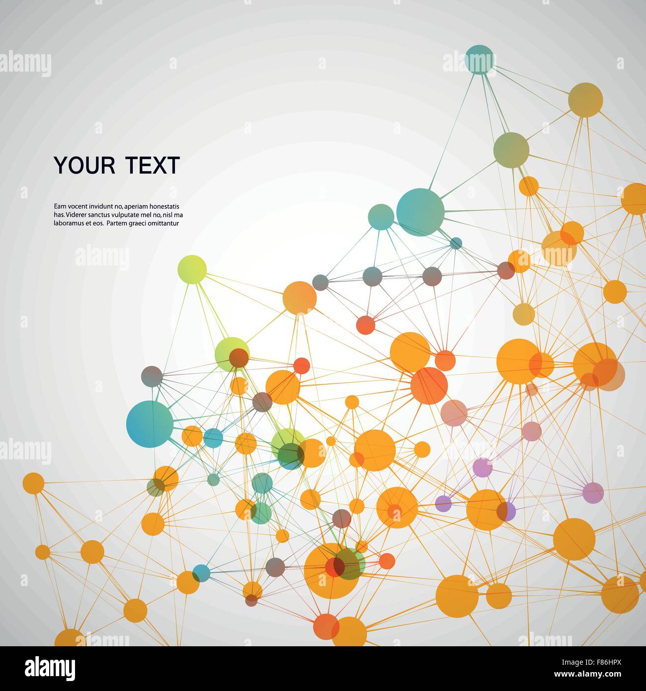 orange abstract molecule on a white background Stock Vector Image & Art ...