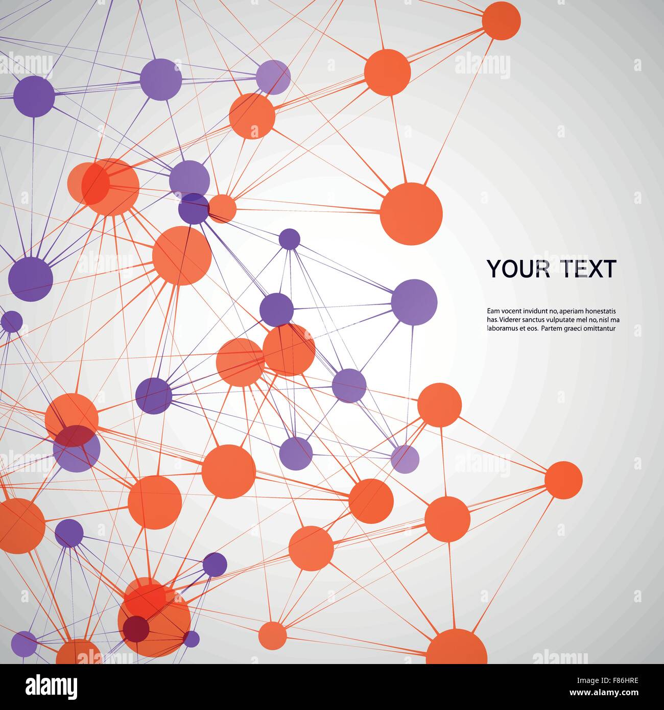 orange abstract molecule on a white background Stock Vector Image & Art ...