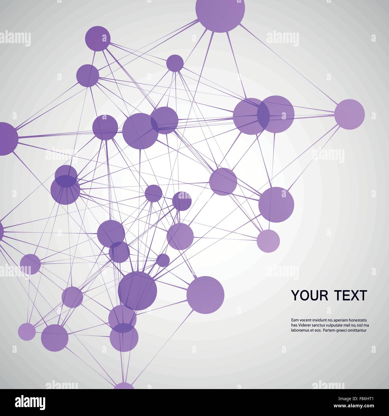 purple abstract molecule on a white background Stock Vector Image & Art ...