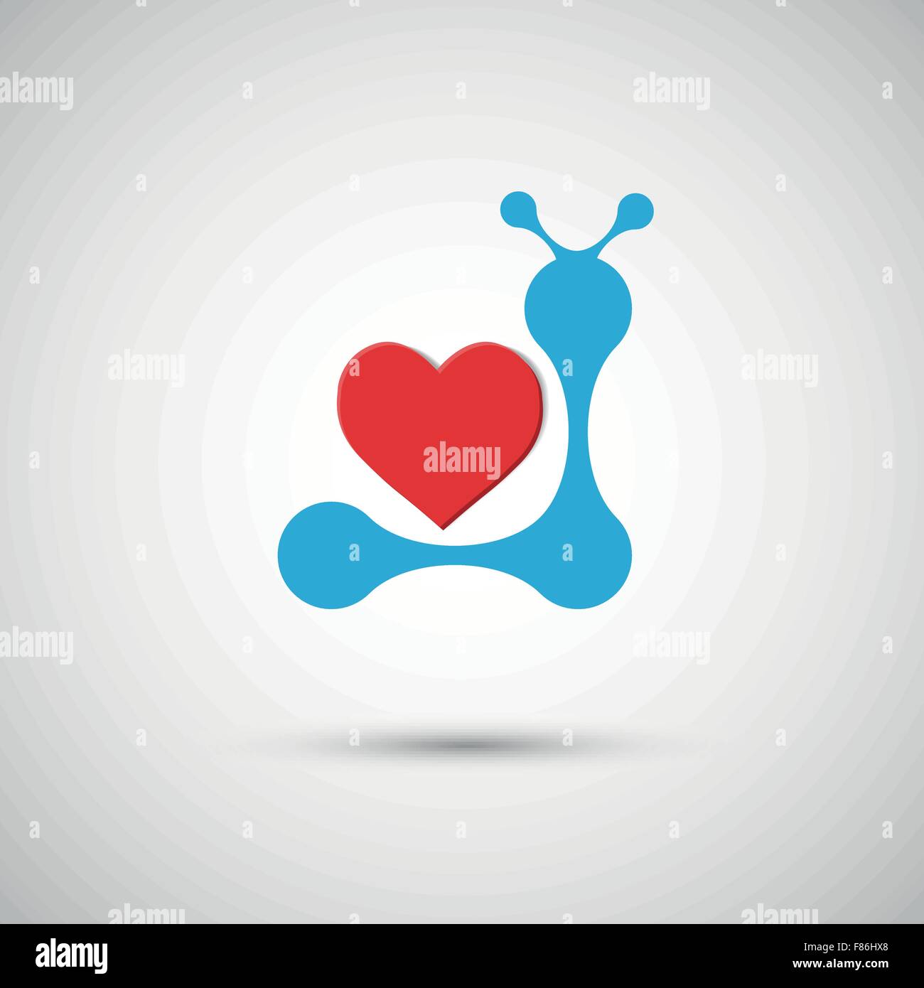 Abstract blue heart shape Stock Vector Images - Alamy