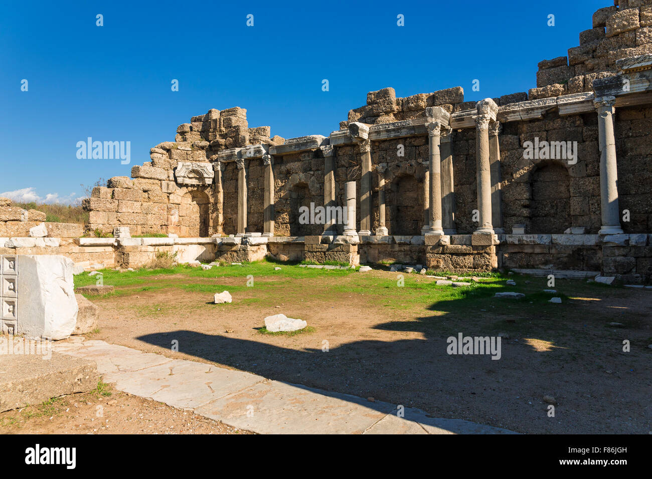 Ruins in Side, Turkey Stock Photo - Alamy