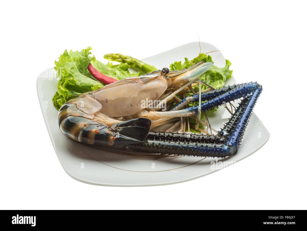 Big Freshwater prawn ready for cooking Stock Photo - Alamy