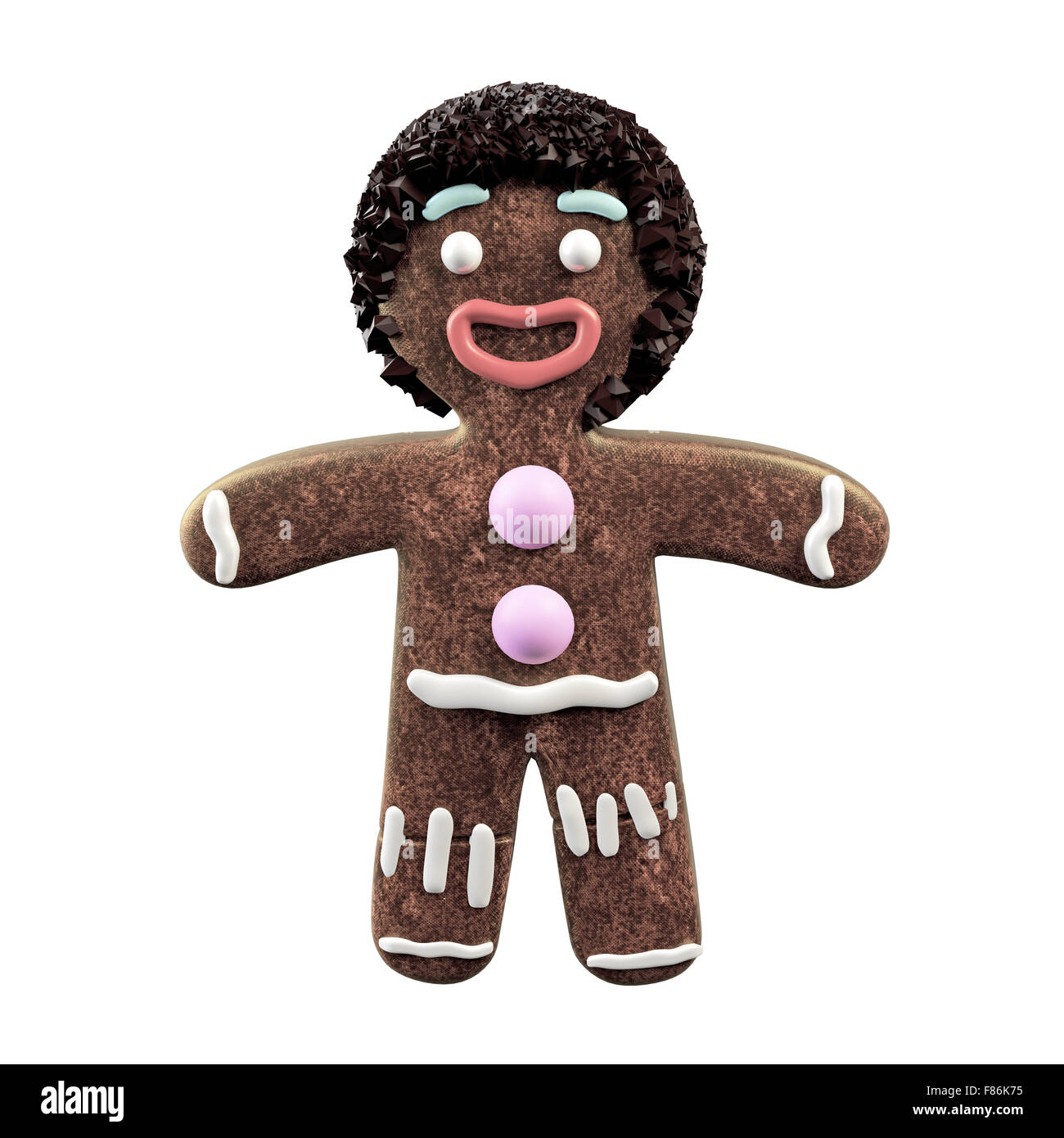 gingerbread man isolated on white background Stock Photo - Alamy
