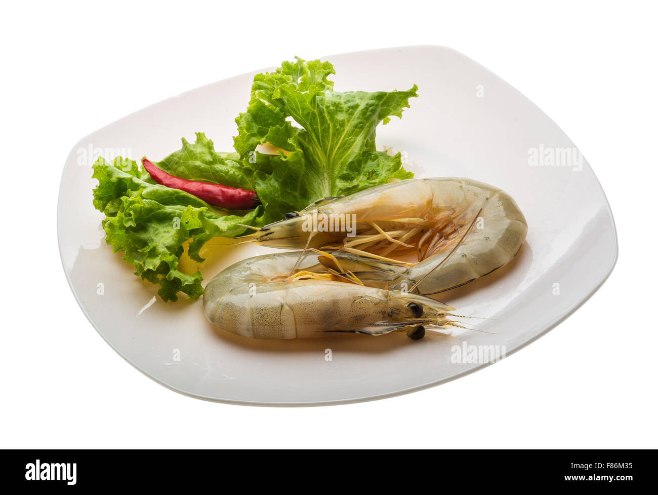 Raw Tiger prawn ready for cooking Stock Photo - Alamy
