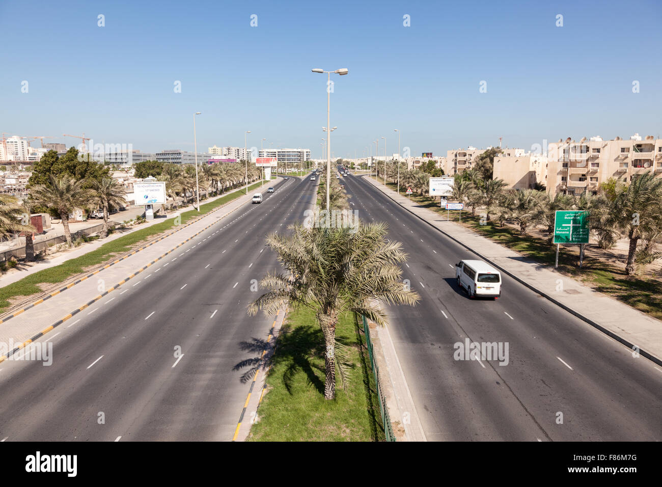 Al Ghous Highway in the city of Muharraq, Kingdom of Bahrain Stock ...