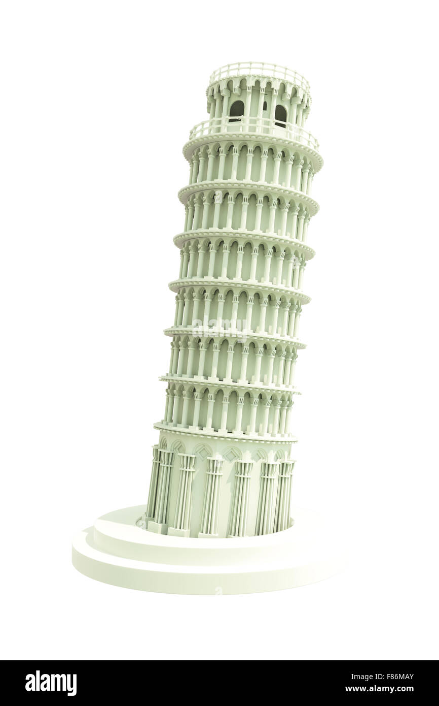 miracle tower model isolated on white background Stock Photo - Alamy