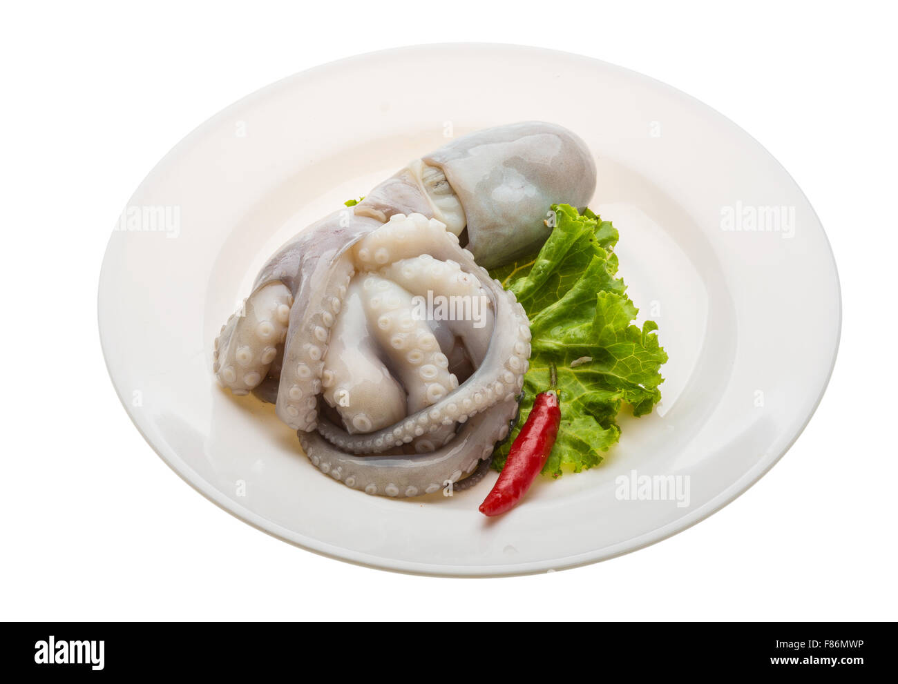Raw octopus ready for cooking Stock Photo - Alamy