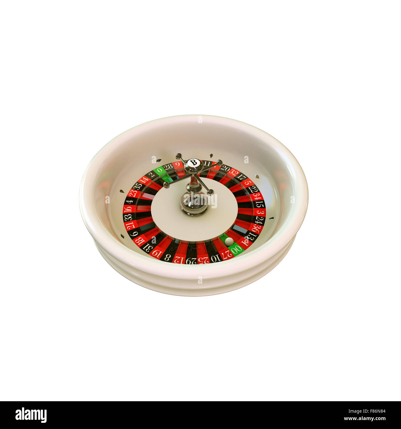white roulette isolated on white background Stock Photo - Alamy