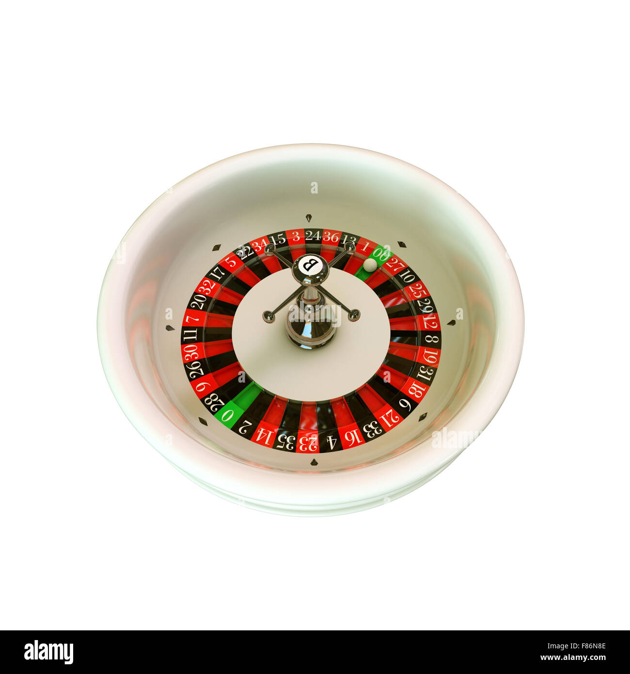 white roulette isolated on white background Stock Photo - Alamy