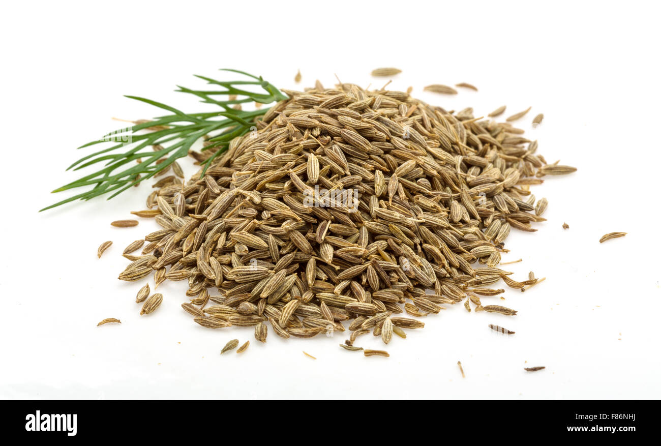 Zira seeds isolated on white background Stock Photo - Alamy