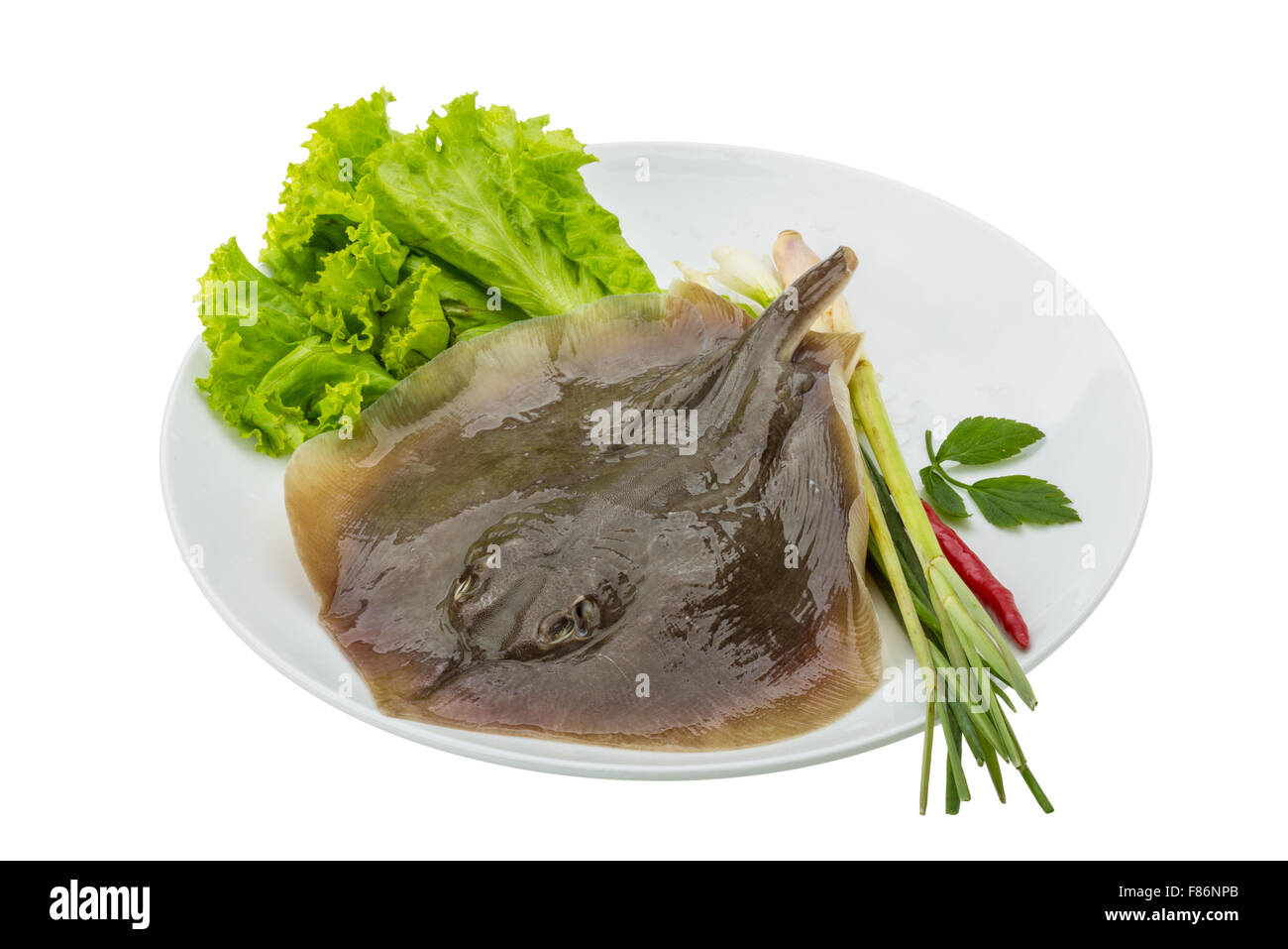Raw Batoidea ready for cooking Stock Photo - Alamy