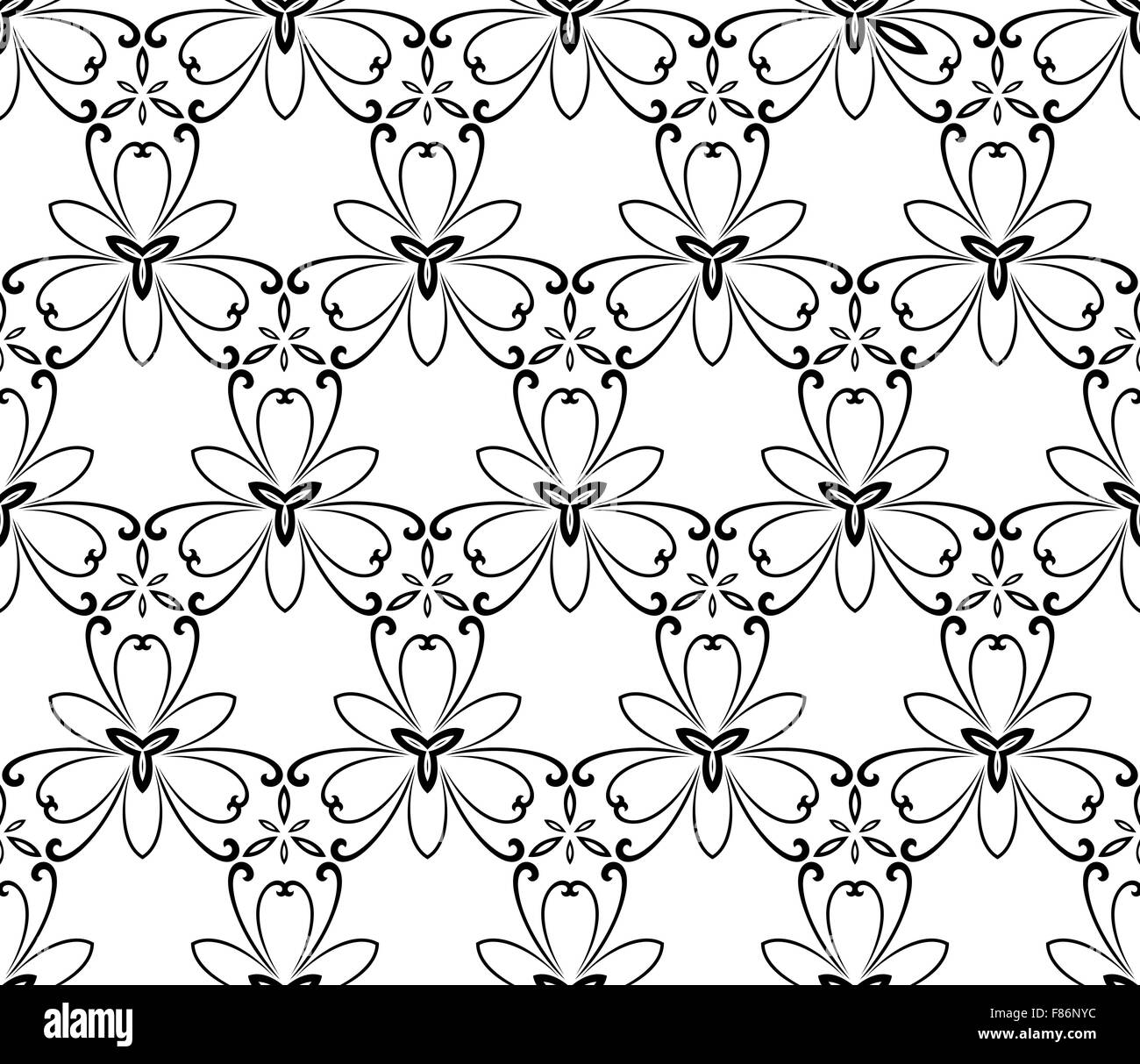 Floral Fine Seamless Vector Pattern Stock Vector Image & Art - Alamy