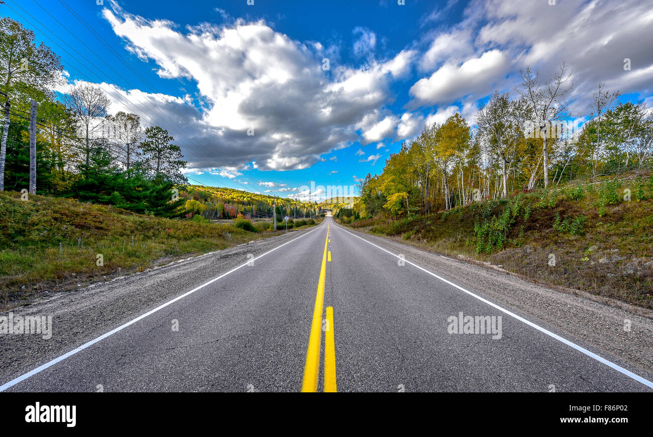 Highway to anywhere - bright summer day on country roads Stock Photo ...