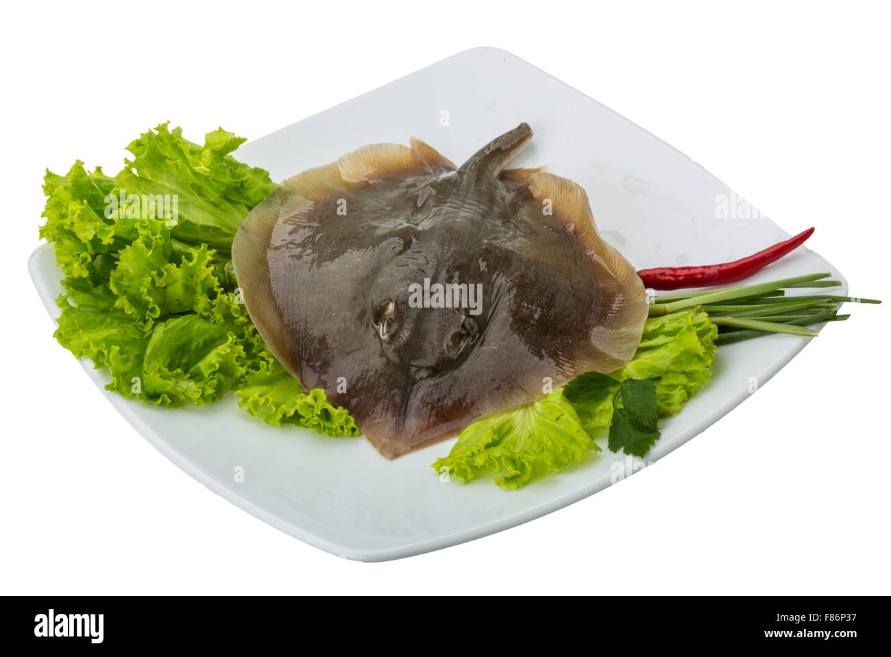 Raw Batoidea ready for cooking Stock Photo - Alamy
