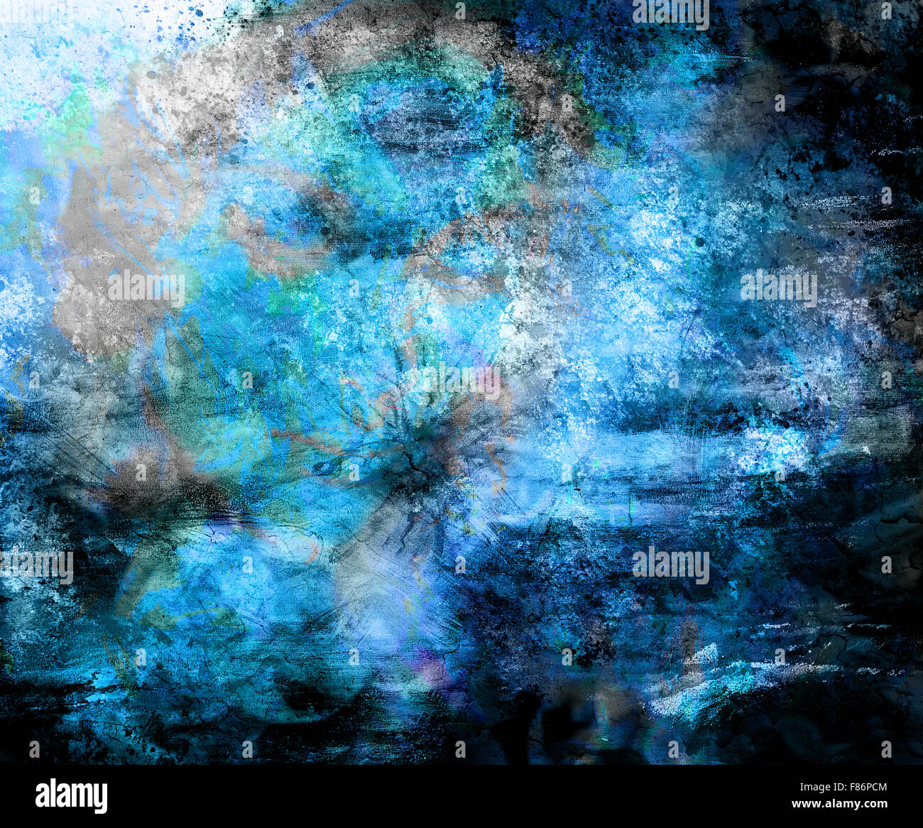 Blue Color painting, Abstract background and spots Stock Photo - Alamy