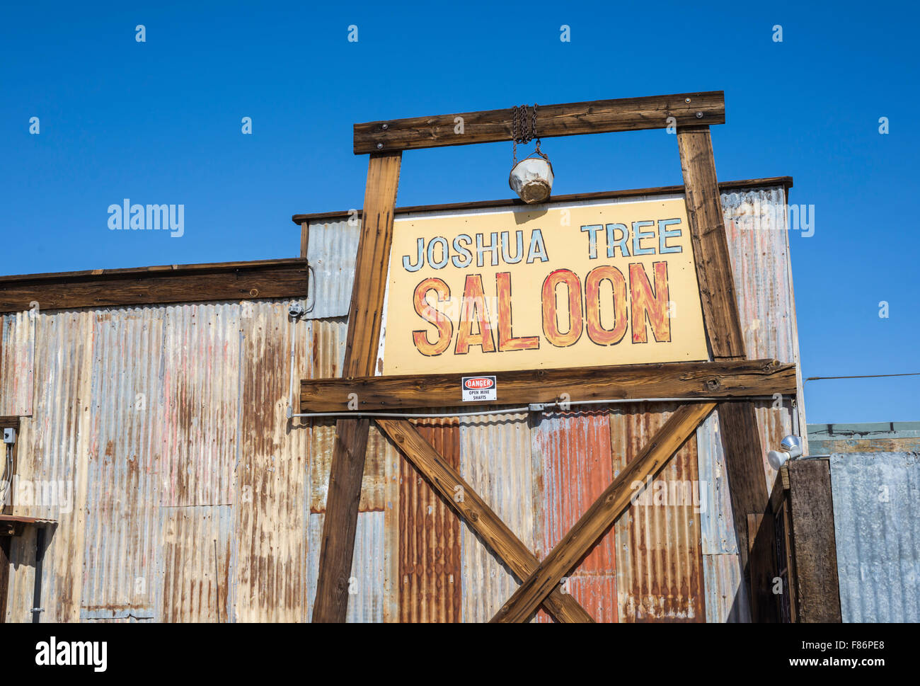 Joshua Tree Saloon sign. Joshua Tree, California, United States Stock ...