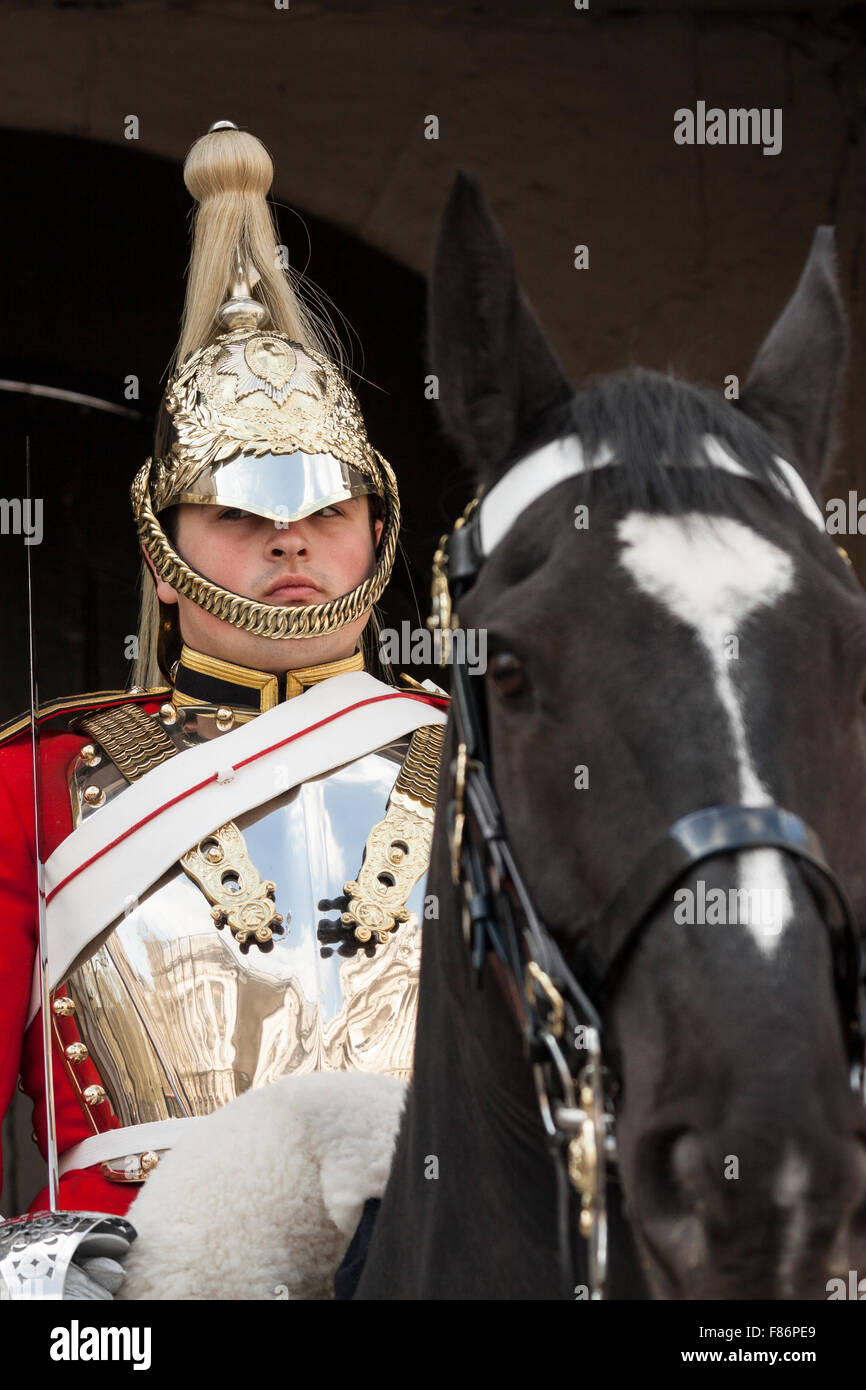 Life Guard of the Household Cavalry - London, UK Stock Photo - Alamy