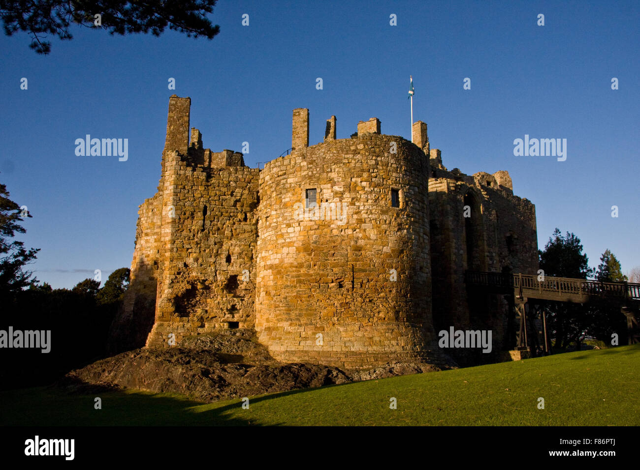 Dirleton Castle at sunset Stock Photo - Alamy