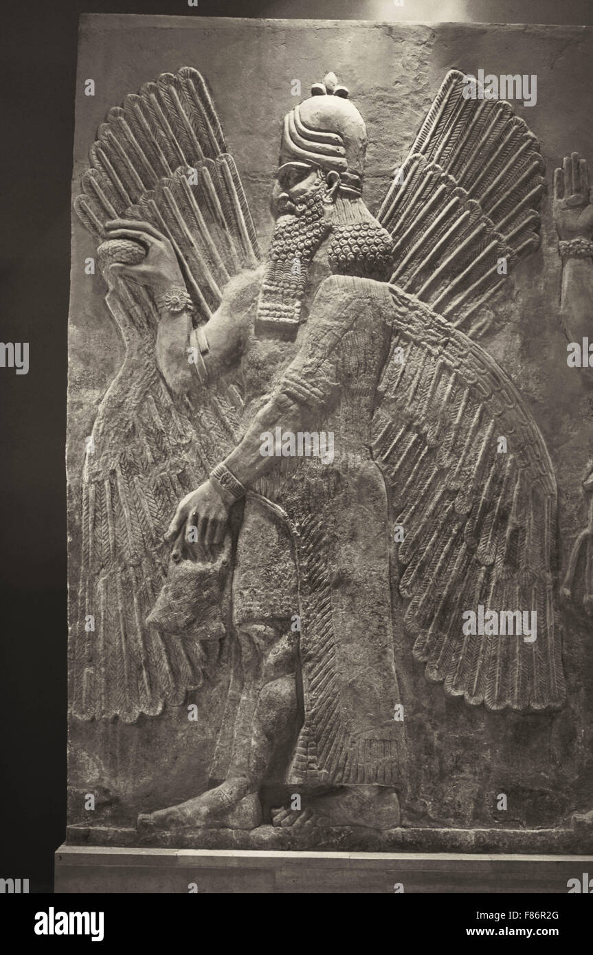 Large carved stone reliefs from Nimrud, in Baghdad's National Museum ...